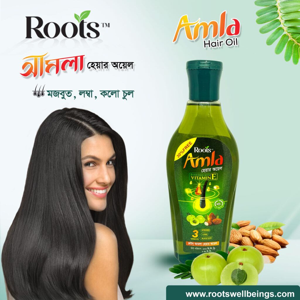 Roots Amla Hair Oil 130ml (100ml + 30% extra) - Roots Wellbeing Limited